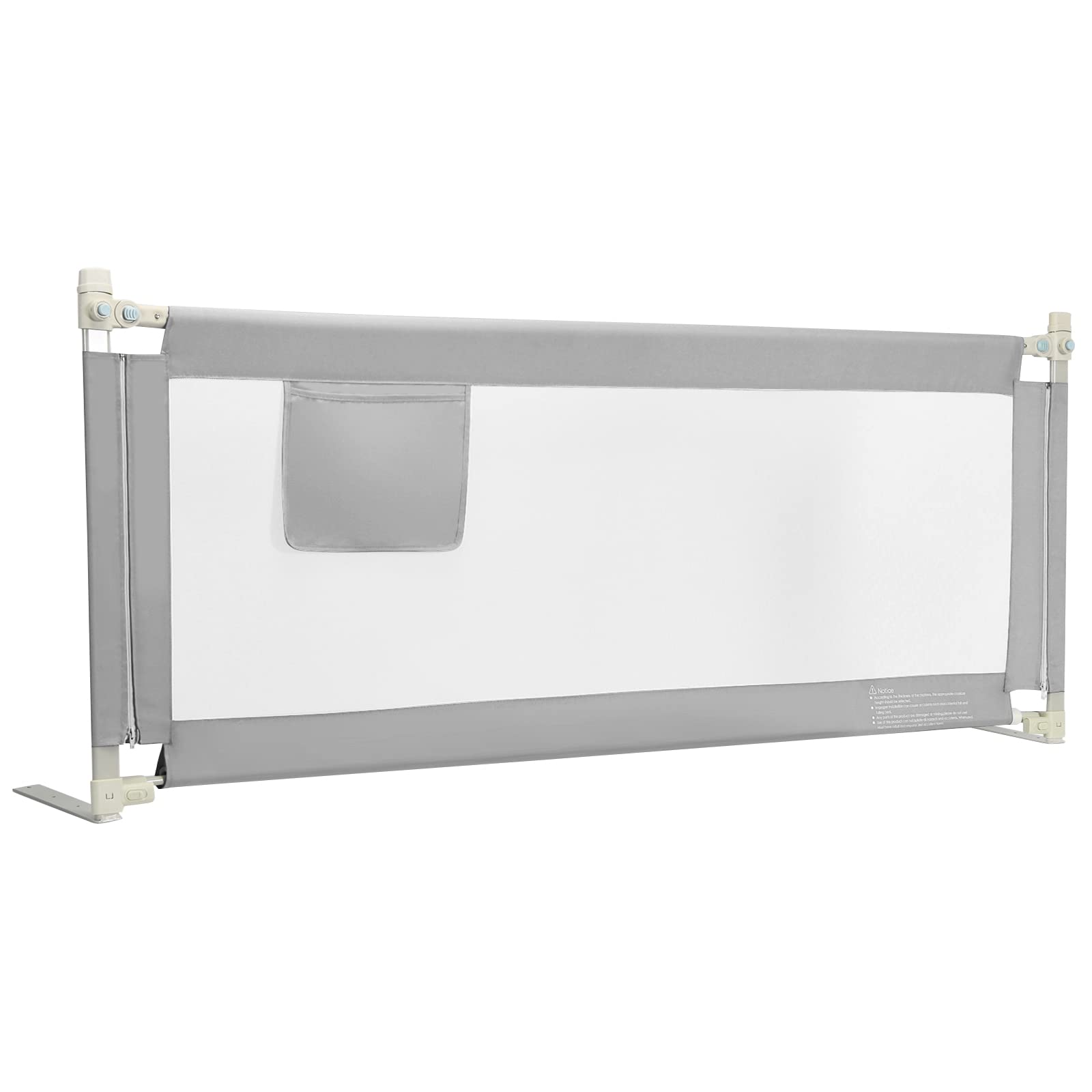 196cm Height Adjustable Bed Rail with Double Safety Lock for Toddlers ...